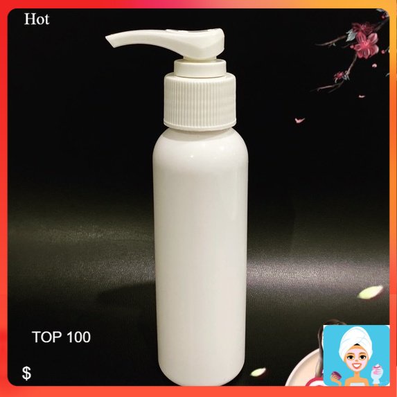 Jual [ML] BOTOL PET 100 ML PUTIH GLOSSY - TUTUP PUMP PUTIH | Shopee Indonesia