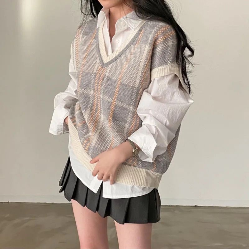 Jual M FESYEN CELA KOREAN VEST OVERSIZE OUTER WANITA JUMBO VEST KOREAN ...