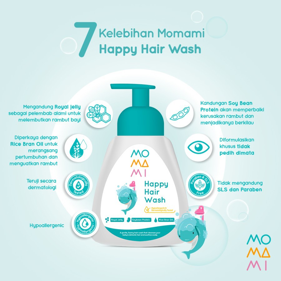 Jual Momami Happy Hair Wash Foam 250ml / Shampoo Bayi Pump | Shopee ...