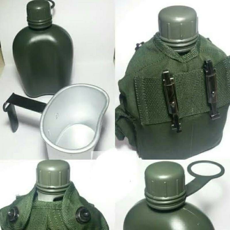 Jual 1. SET VEPLES HIJAU /PEPLES TEMPAT AIR MINUM TNI | Shopee Indonesia
