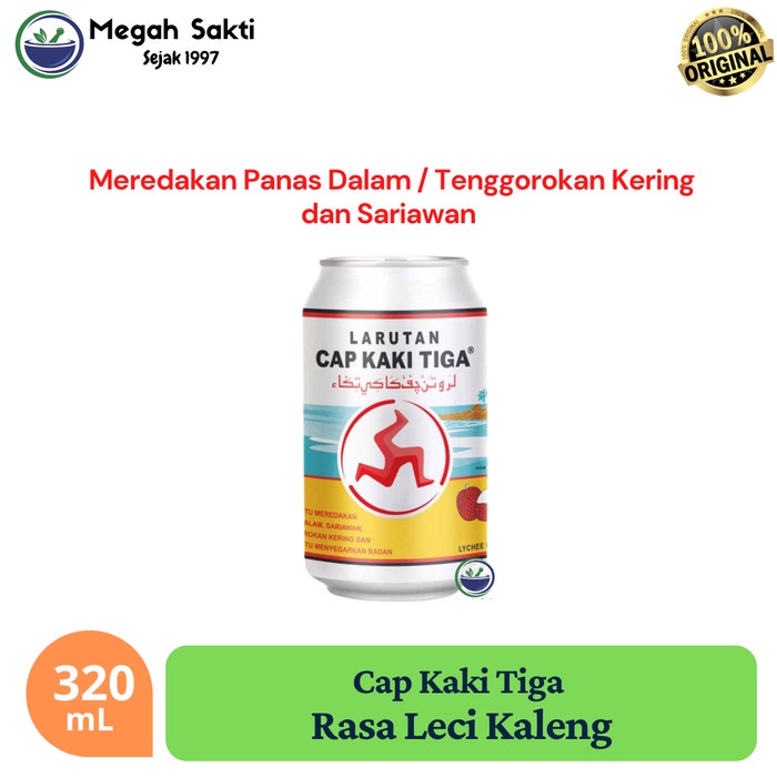 Jual Megah Sakti - Larutan Cap Kaki Tiga Rasa Leci Kaleng 320 ml - Pereda Panas dalam | Shopee ...