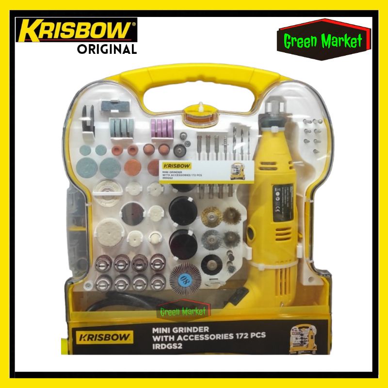 Jual Krisbow Mini Grinder set 172pcs || Bor Tuner Krisbow || Mini ...
