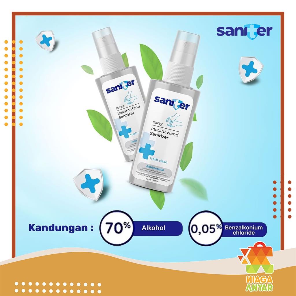 Jual NAS Saniter Hand Sanitizer Spray 60 ml / Instant Hand Sanitizer ...