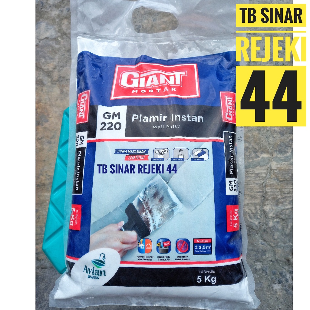 Jual [TB Sinar RejekI 44] 5 KG GIANT MORTAR GM 220 PLAMIR INSTANT ...