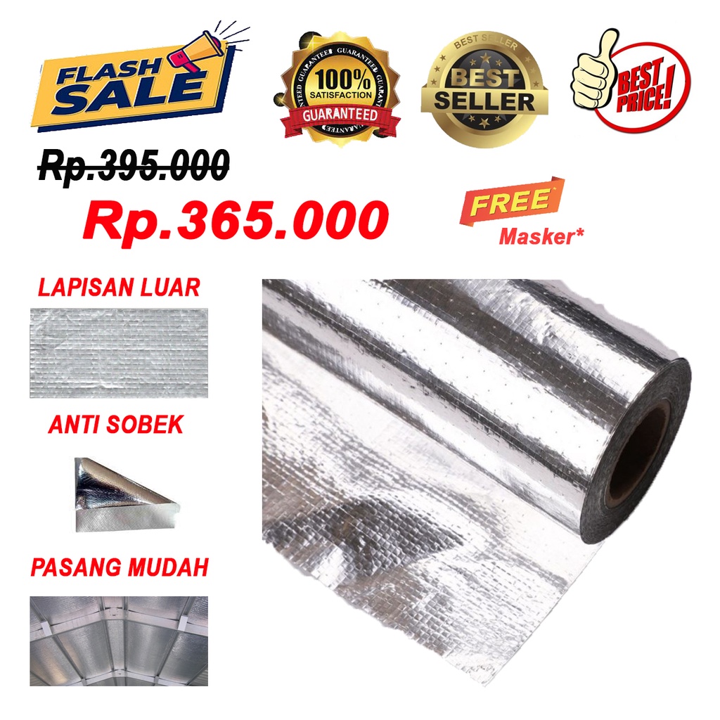 Jual ALUMINIUM WOVEN FOIL DOUBLE SIDE ANTI PANAS / INSULASI ATAP ...