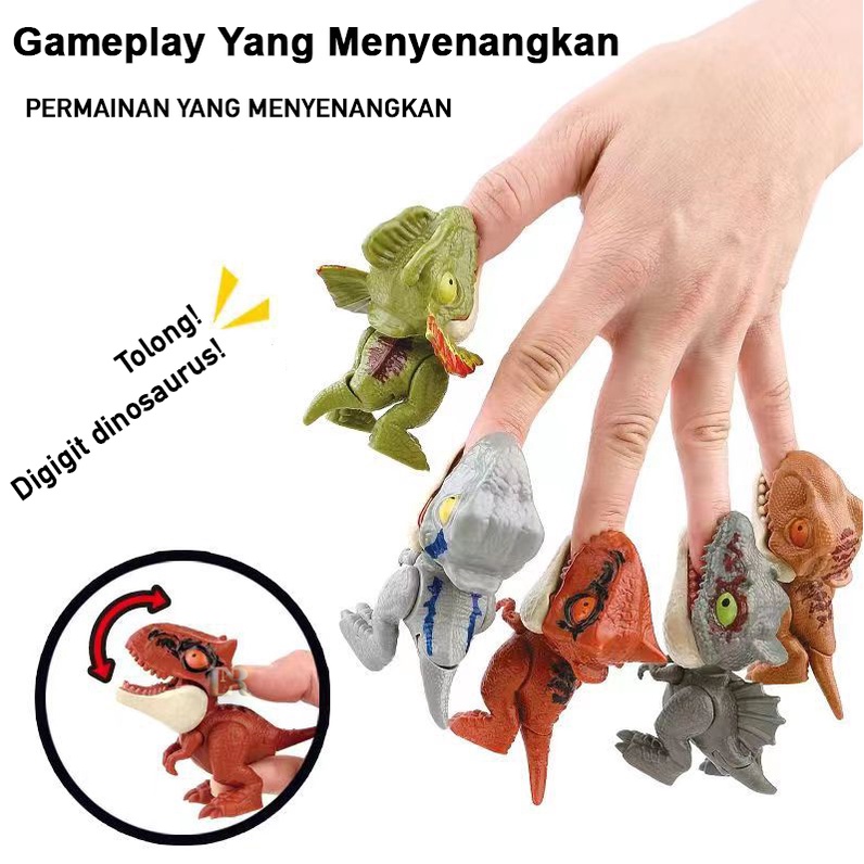 Jual LNR Shop M-001 Mainan Dinosaurus Menggigit Jari Tangan Simulasi ...