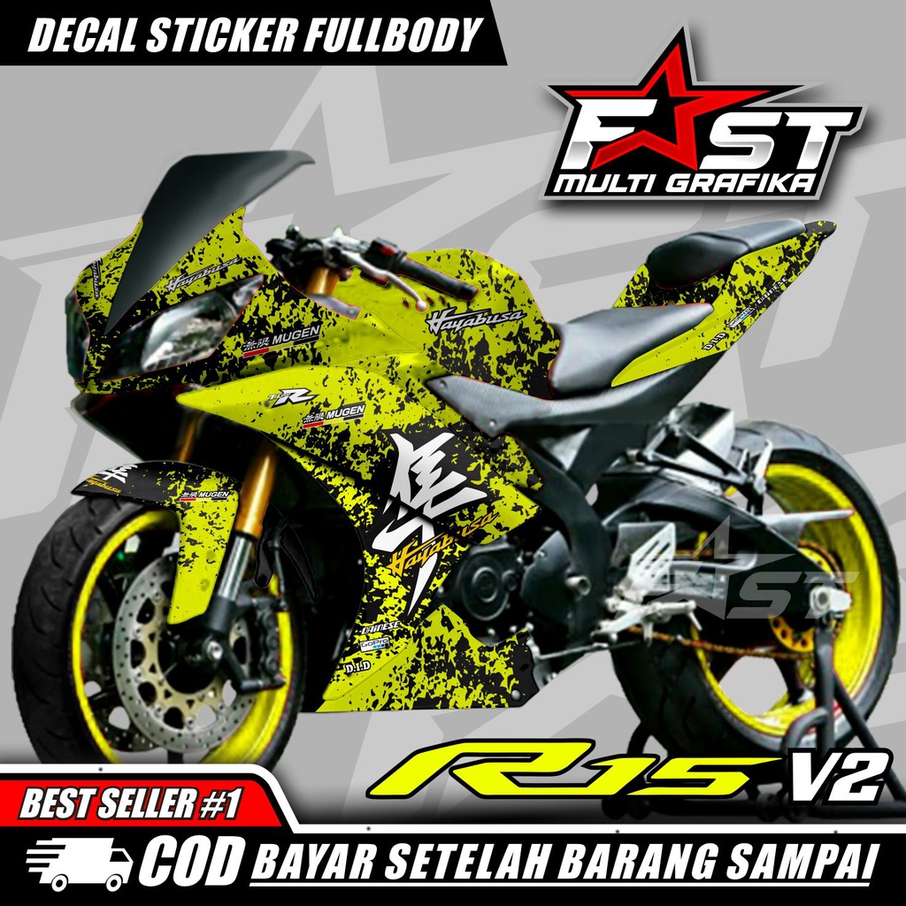 Jual Decal Yamaha R15 V2, Stiker Decal Motor Yamaha R15 V2 Fullbody ...