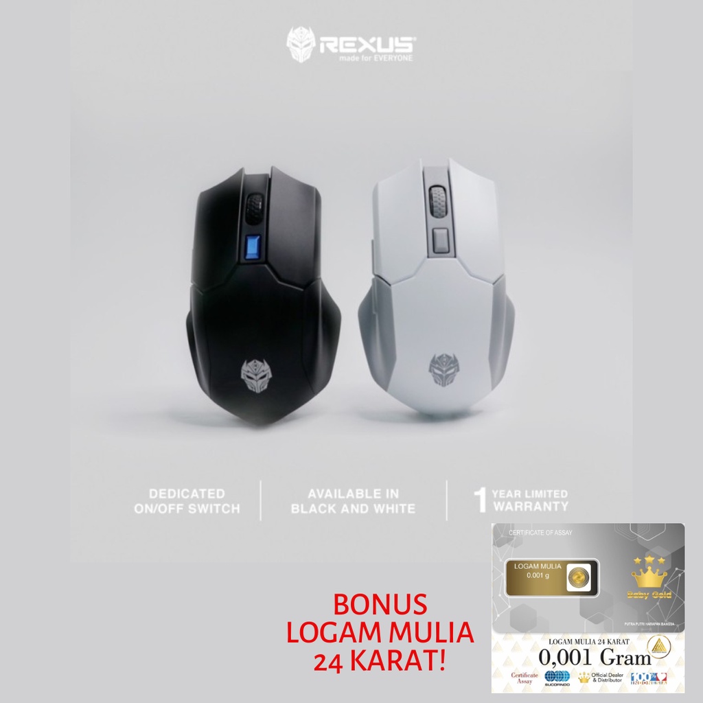 Jual Rexus S5 Aviator Mouse Gaming Wireless - RXM-S5 | Shopee Indonesia
