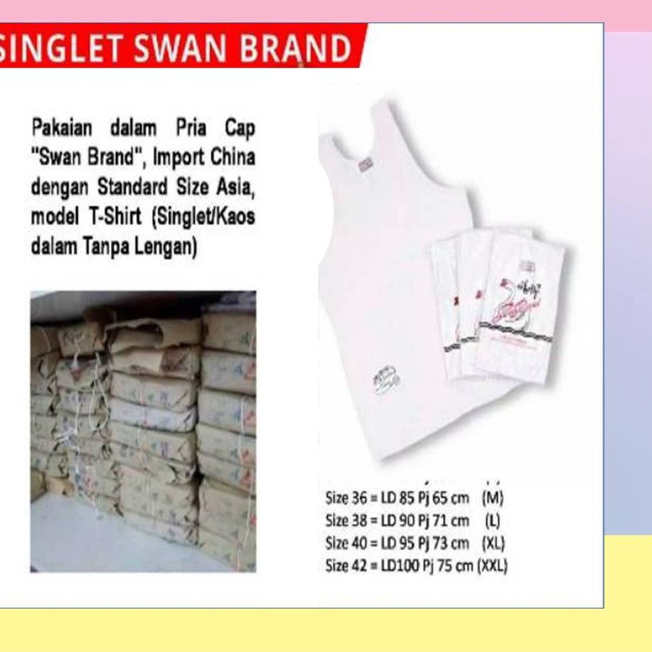 Jual Produk Keren 098MZ Singlet Swan Brand Kaos Dalam Pria Laki Laki ...