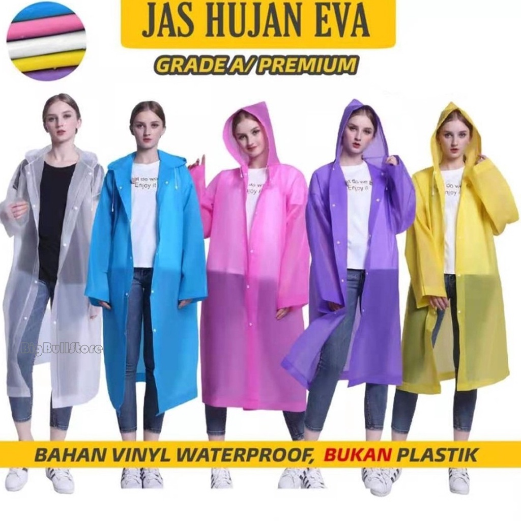 Jual Jas Hujan Eva Raincoat Dewasa/Jas Hujan Dewasa Terusan EVA ...
