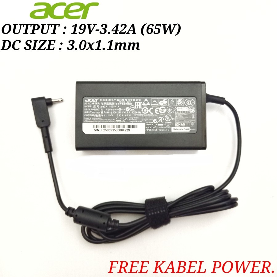 Jual Adaptor Charger Acer Swift 3 SF314-41 SF314-41G SF314-52 SF314-52G ...