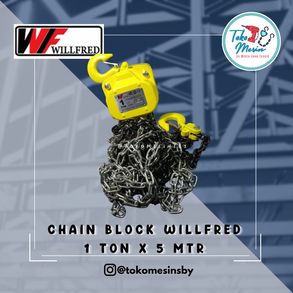 Jual CHAIN BLOCK 1 TON X 5 METER WILLFRED / KATROL 1 TON X 5 METER ...