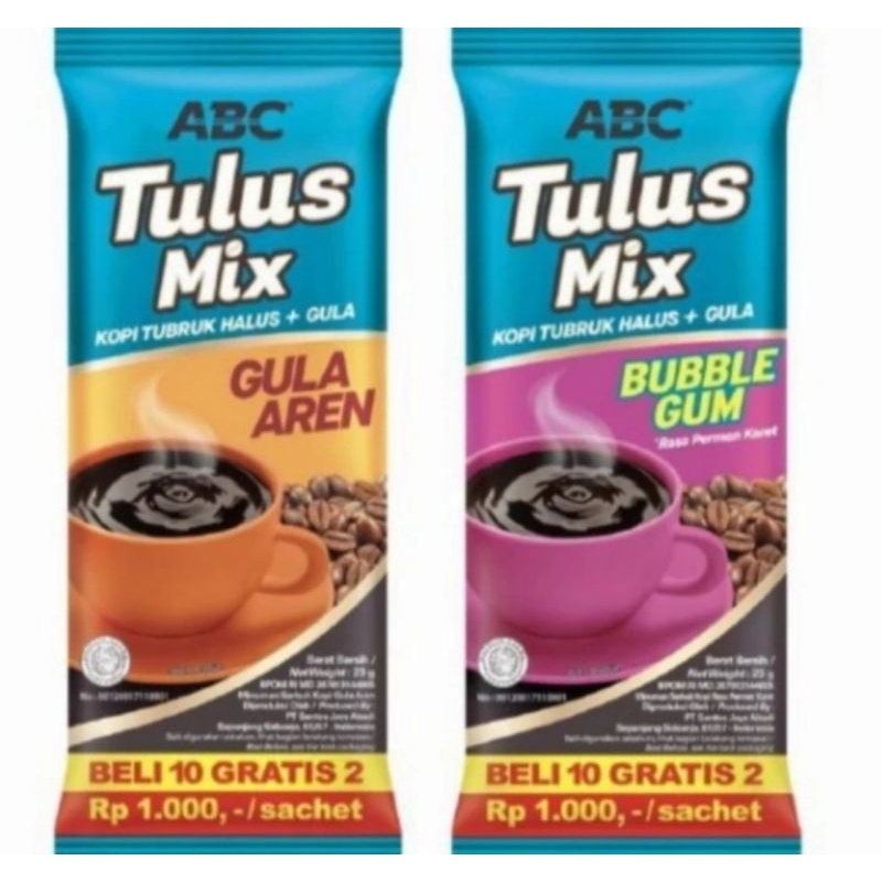 Jual Kopi ABC tulus mix tubruk renceng isi 10 pcs rasa: bubble gum ...