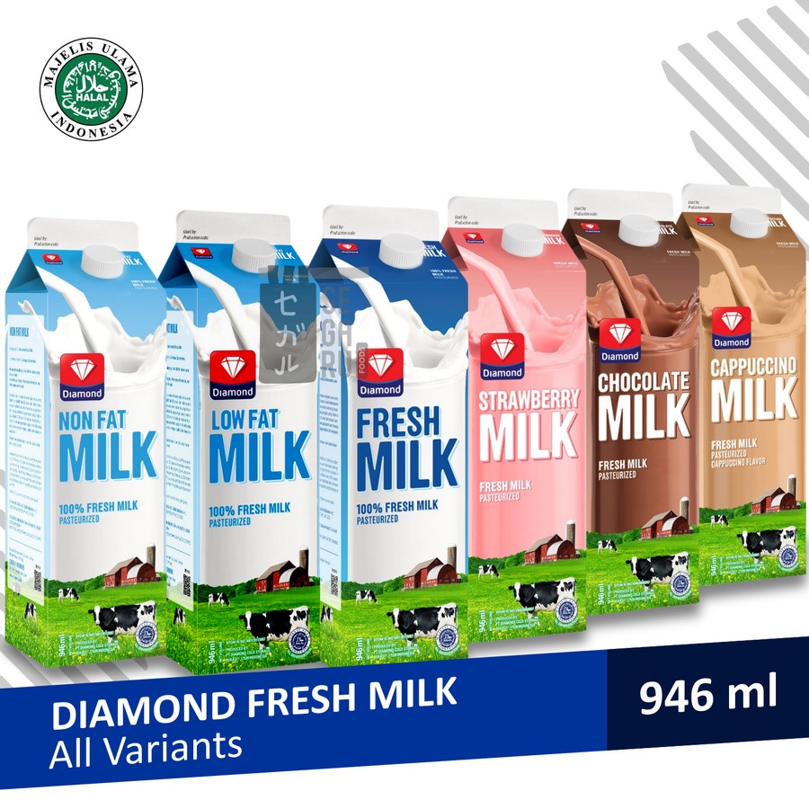 Jual Susu Diamond Fresh Milk | Susu Segar Pasteurisasi 946ml | Shopee Indonesia