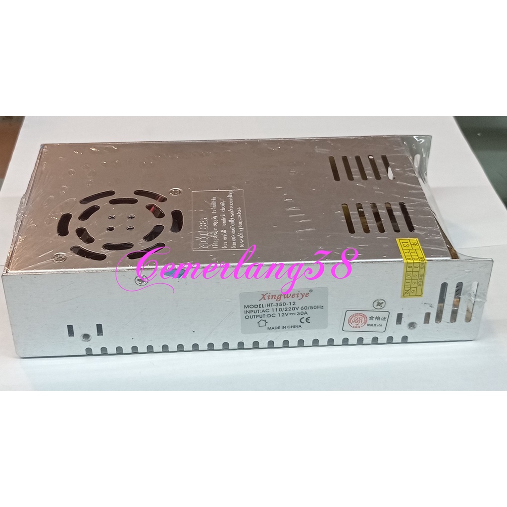 Jual AC DC Adaptor Jaring 12V 30A Switching Power Supply 12 V 30 A PSU ...