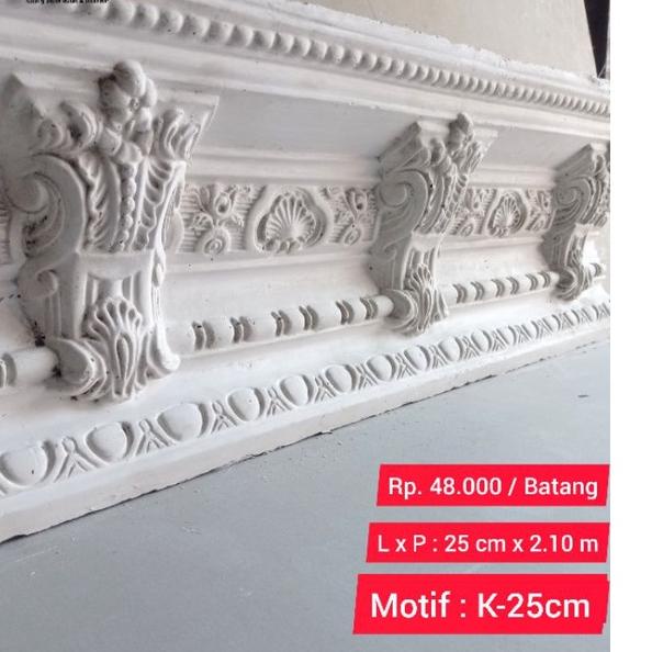 Jual List gypsum motif K-25 cm motif jumbo / List profil plafon gipsum ...