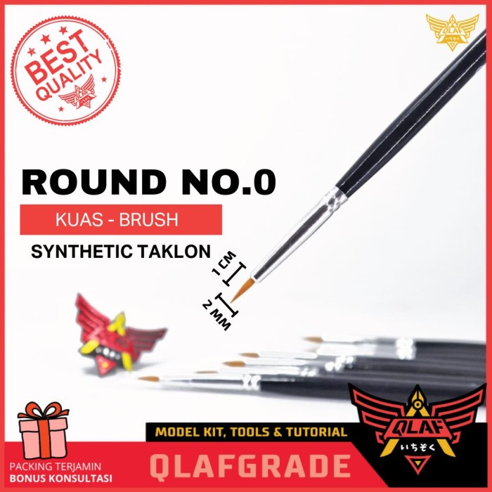 Jual KUAS ROUND NO 0 - GERMANY TAKLON brush | Shopee Indonesia