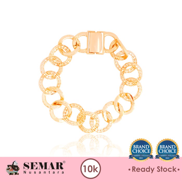 Jual Gelang Emas Rantai Kinara Gold 10K Semar Nusantara | Shopee Indonesia