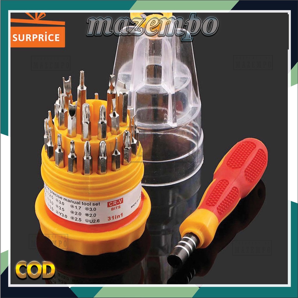 Jual OBENG SET HP KECIL LENGKAP ORIGINAL 31 IN 1 Magnetic UNTUK LAPTOP ...