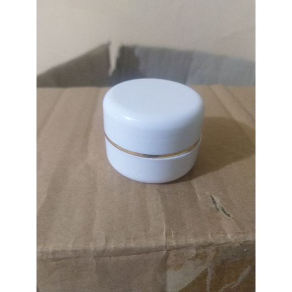 Jual Pot Krim 15gr putih line emas (pp) | Shopee Indonesia