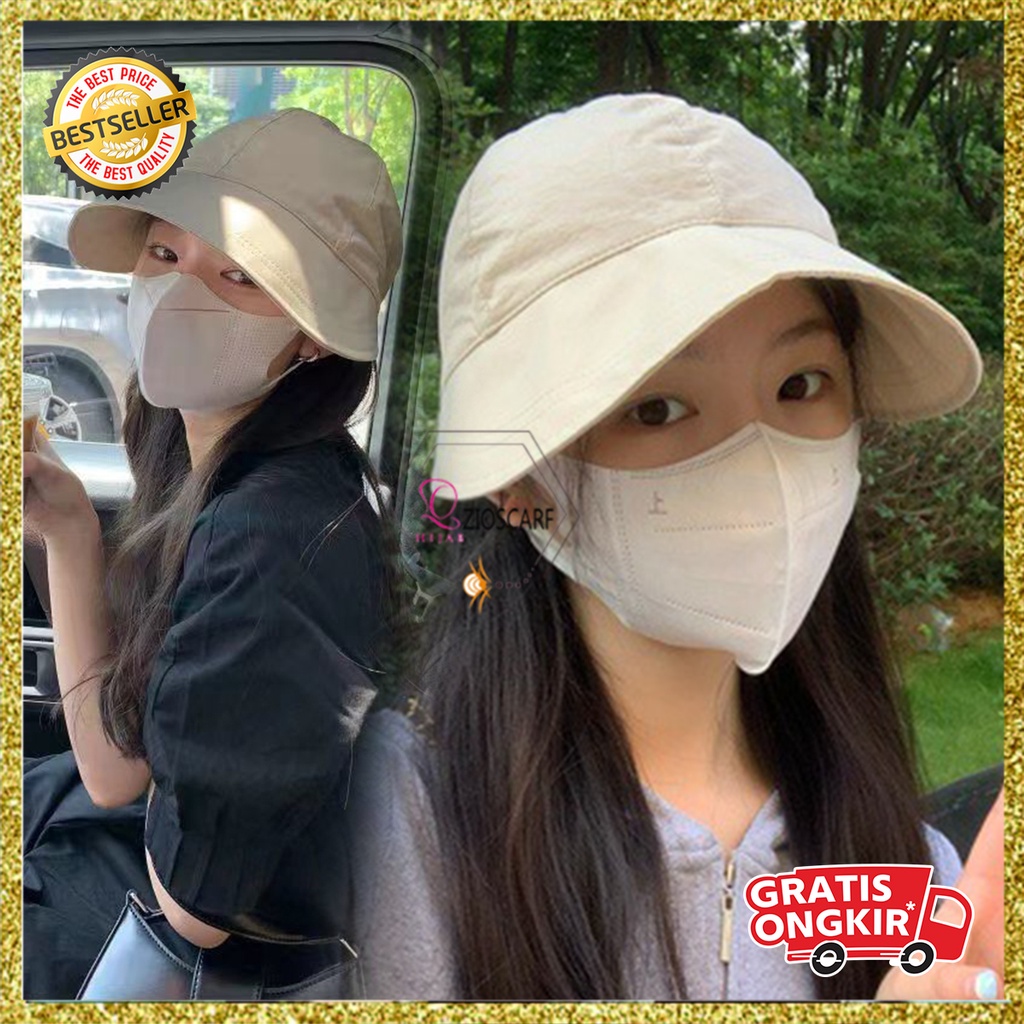 Jual Topi Pantai Bucket Korea Visor Anti Sinar UV Matahari Aksesoris Fashion Wanita PTAA ...