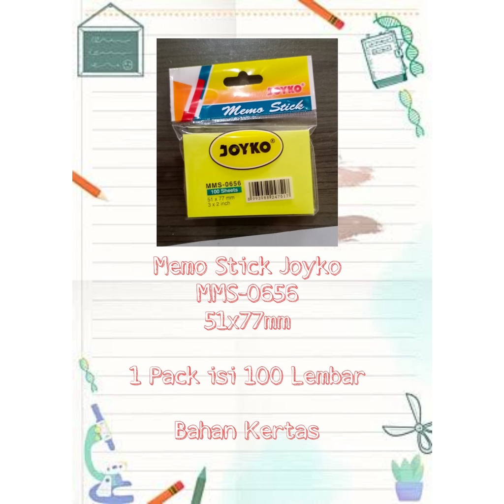 Jual Memo Stick Notes Joyko MMS - 0656 | Shopee Indonesia