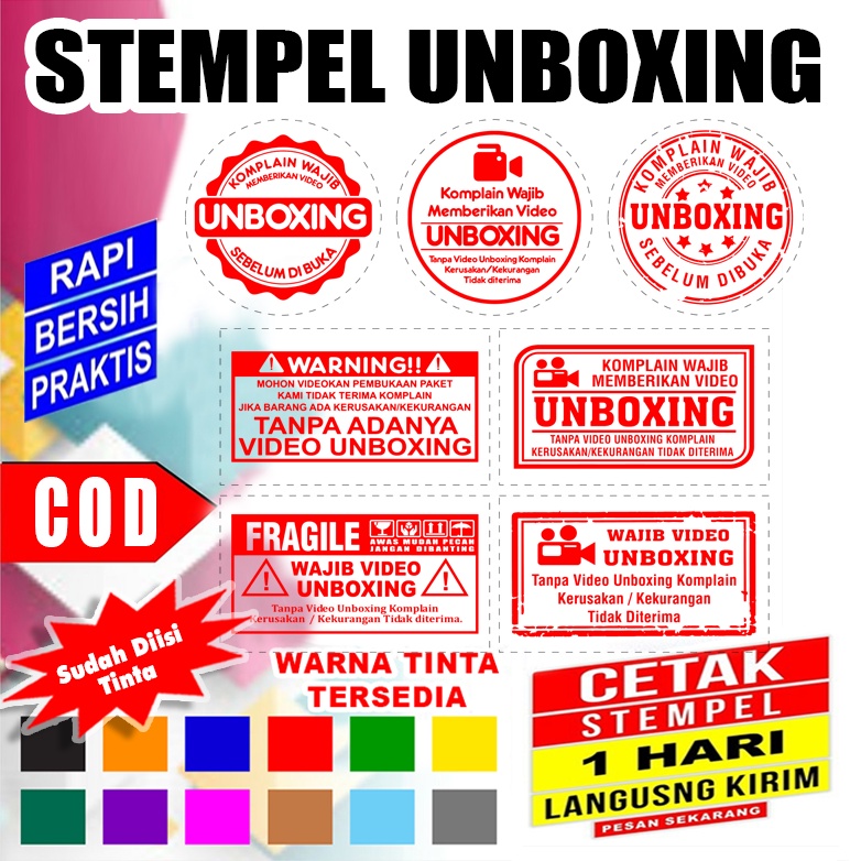 Jual Stempel Unboxing Murah Berkualitas | Shopee Indonesia