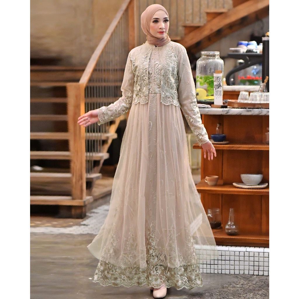 Jual (GRATIS MASKER ) GAMIS FAJIRA/ GAMIS TUTU FULL BRUKAT/ GAMIS PESTA ...