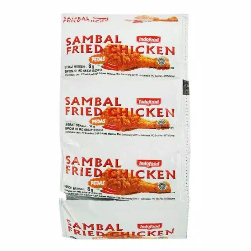 Jual Indofood Sambal Fried Chicken Sachet 8g | 1 x isi 24 pcs | 5 x isi ...