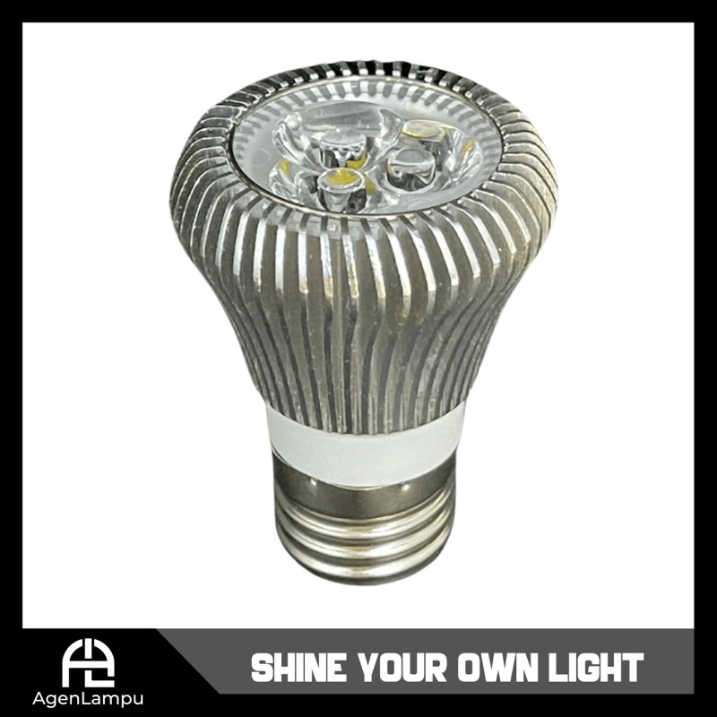 Jual LAMPU HALOGEN LED SPOT 220V FITTING E27 3 WATT CAHAYA KUNING ...