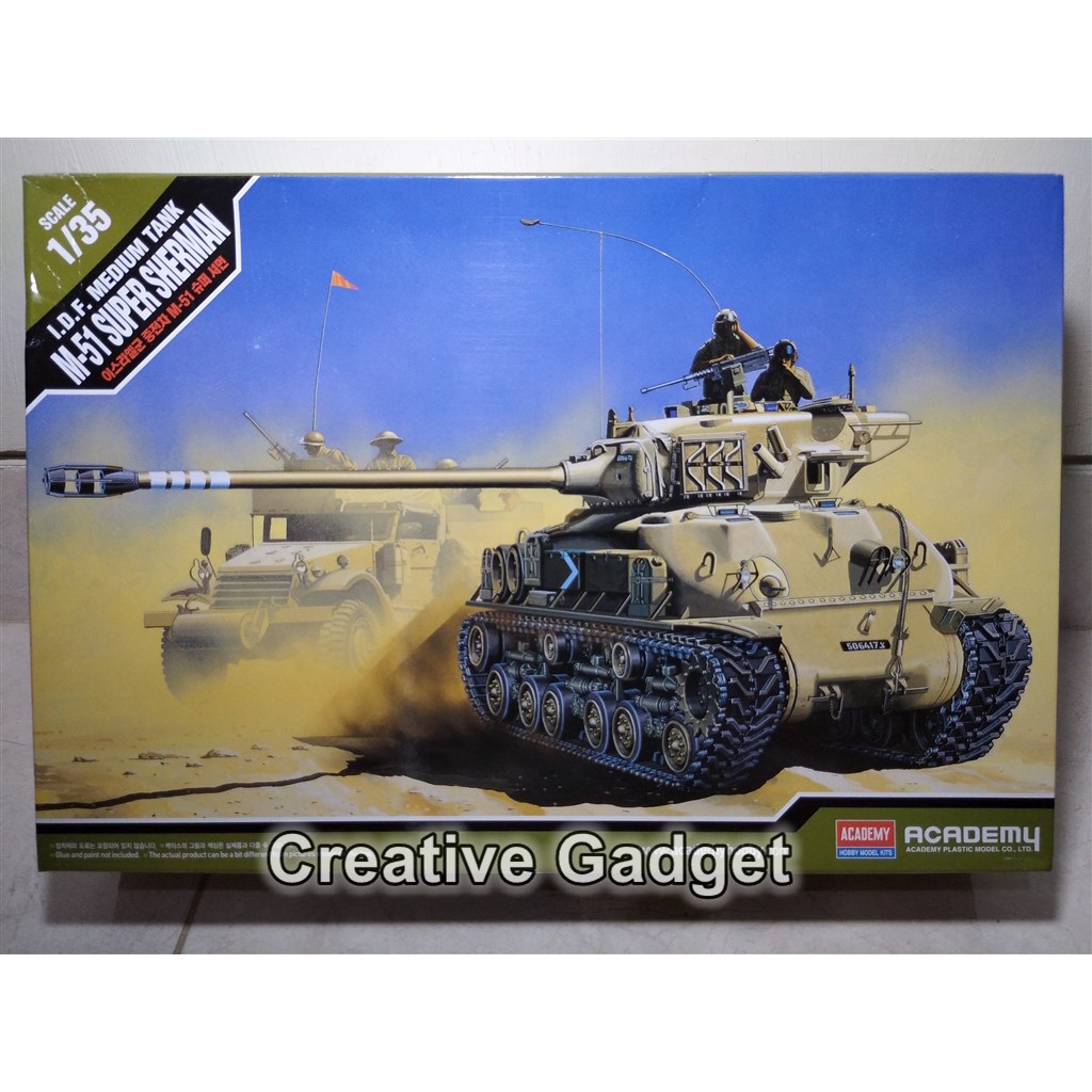 Jual Super Sherman Tank M-51 Israeli - Model Kit Academy 1/35 - IDF ...