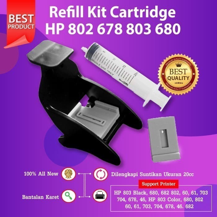 Jual Penyedot tinta Refill Kit Alat Sedot tinta cartridge Printer HP ...