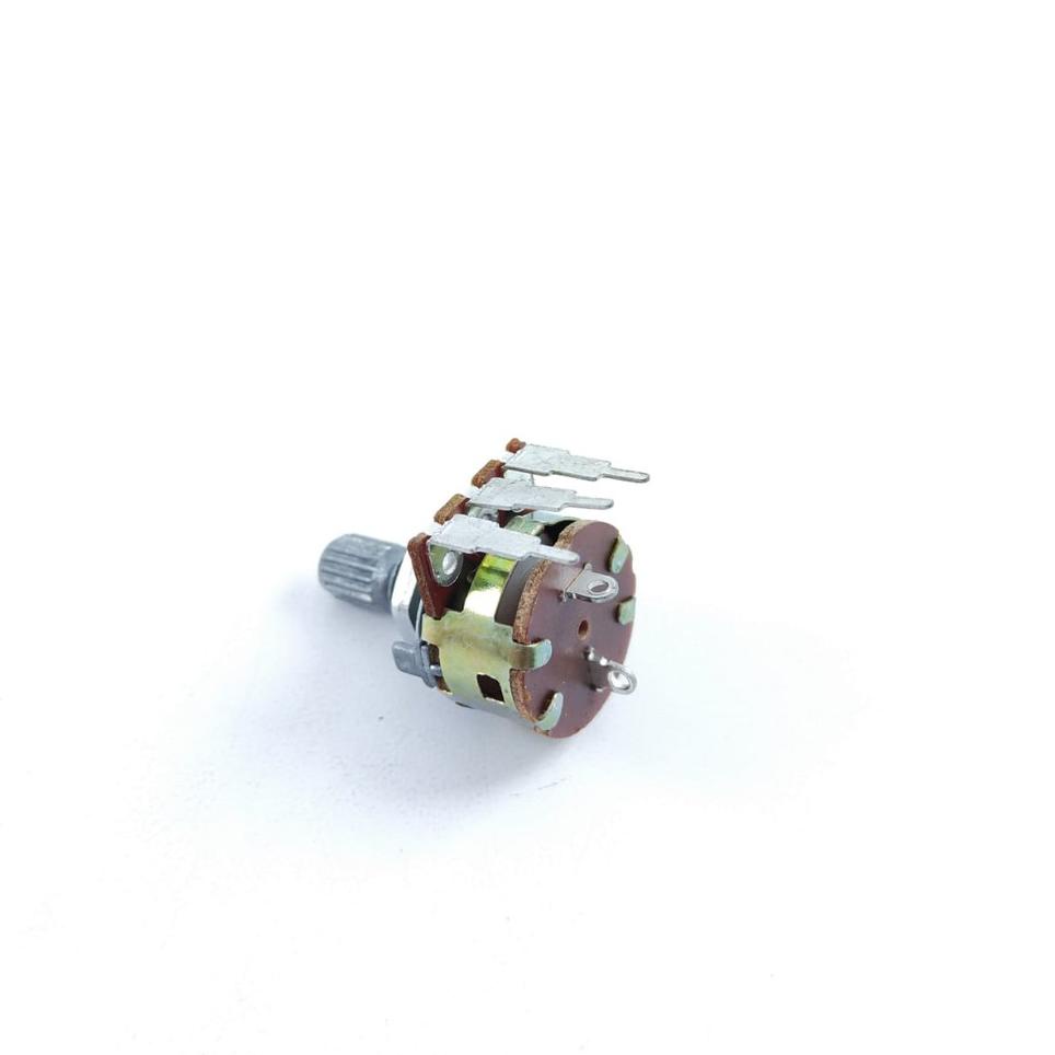 Jual Yang terbaru--Potensio Putar 3 pin Tekuk 500k Drat Potentio Dimer ...