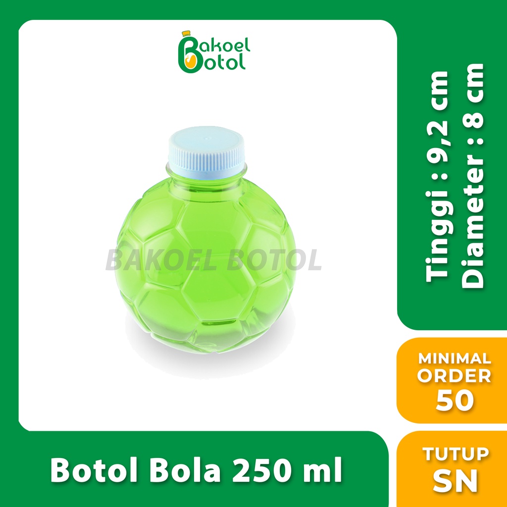 Jual Botol Bola 250 ml (MINIMAL 50 PCS) / Botol Plastik 250 ml Murah ...