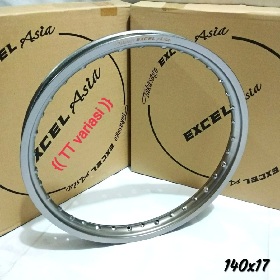 Jual Velg Takasago EXCEL Asia 140 x 17 Hole 36 Warna Titanium | Shopee ...