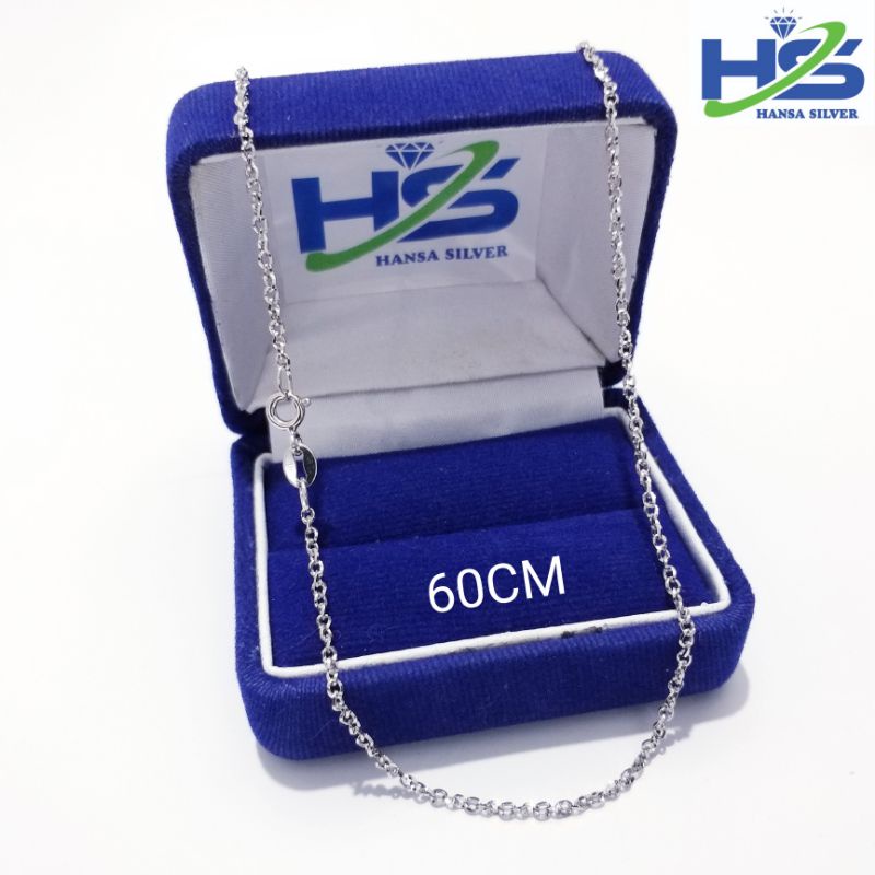 Jual Kalung Perak Pria Wanita Silver Asli 925 Lapis Emas Putih Model ...