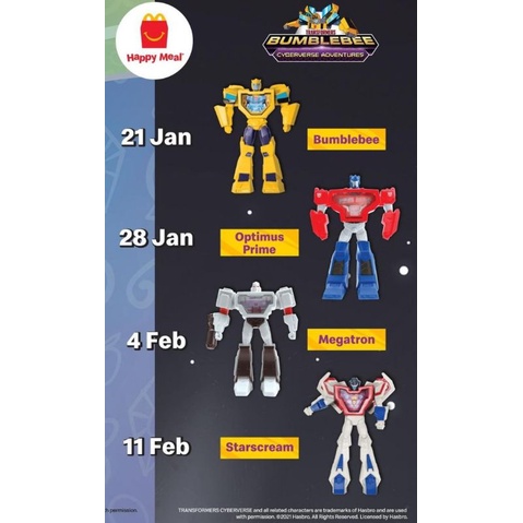 Jual Mainan Happy Meal Mcdonalds Mcd Bumblebee Optimus Prime | Shopee Indonesia
