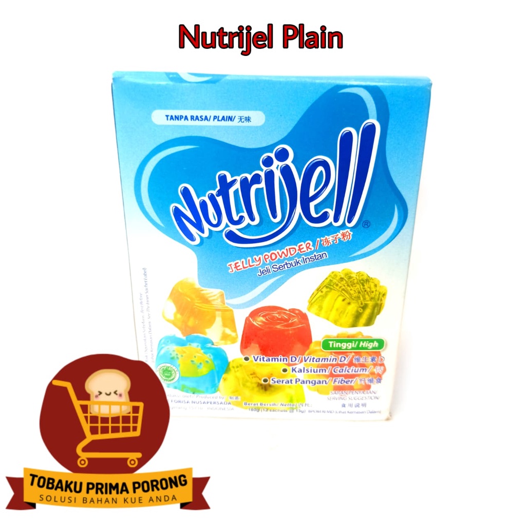 Jual NUTRIJELL JELLY POWDER - PLAIN ( tanpa rasa ) 1 PAK ISI 12 SACHET ...