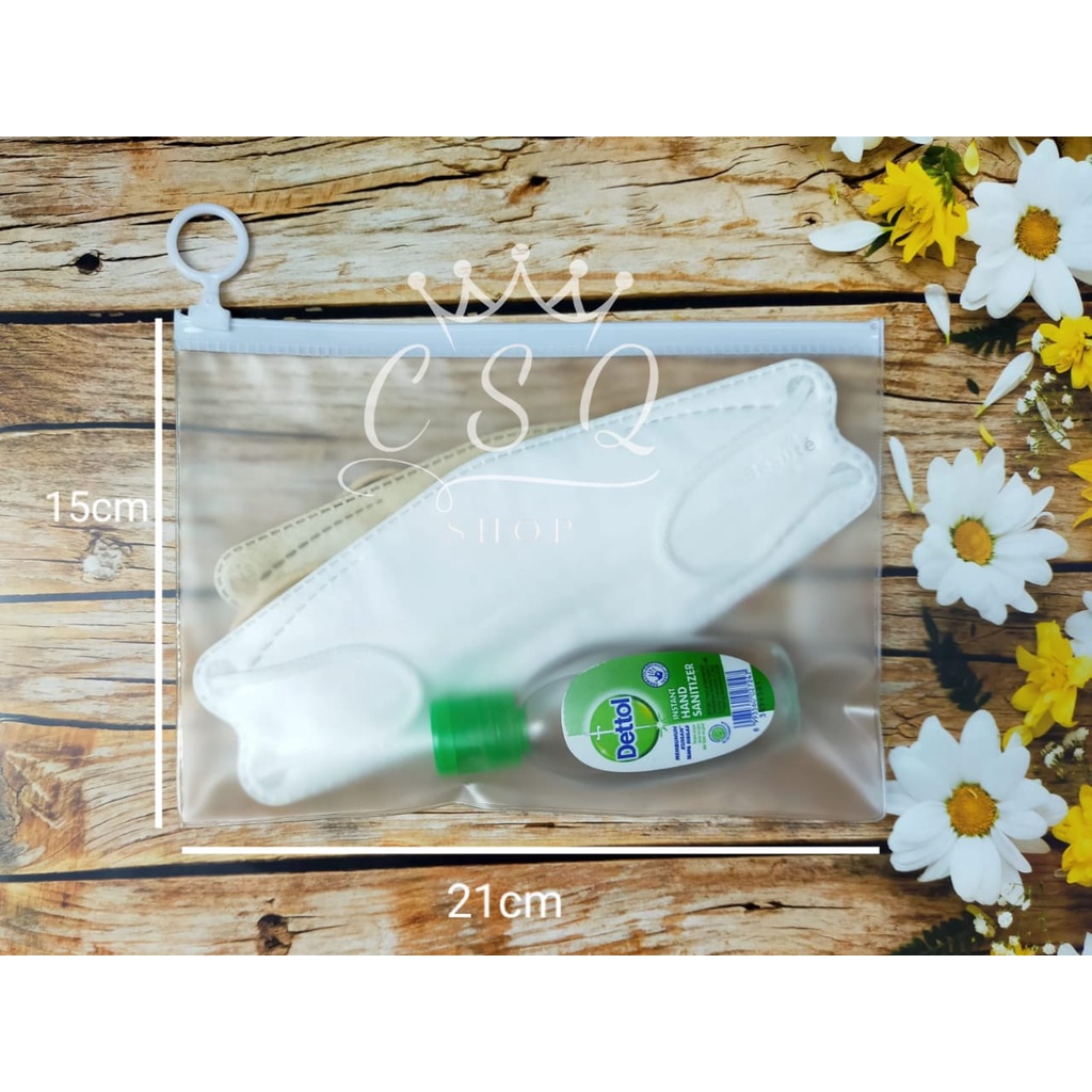 Jual Plastik Mika Zipper Gagang 21x15 cm | Dompet Masker | Mika ...
