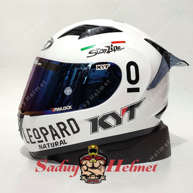 Jual HELM KYT R10 WHITE / PUTIH - MODIF PAKET GANTENG LEOPARD | Shopee ...