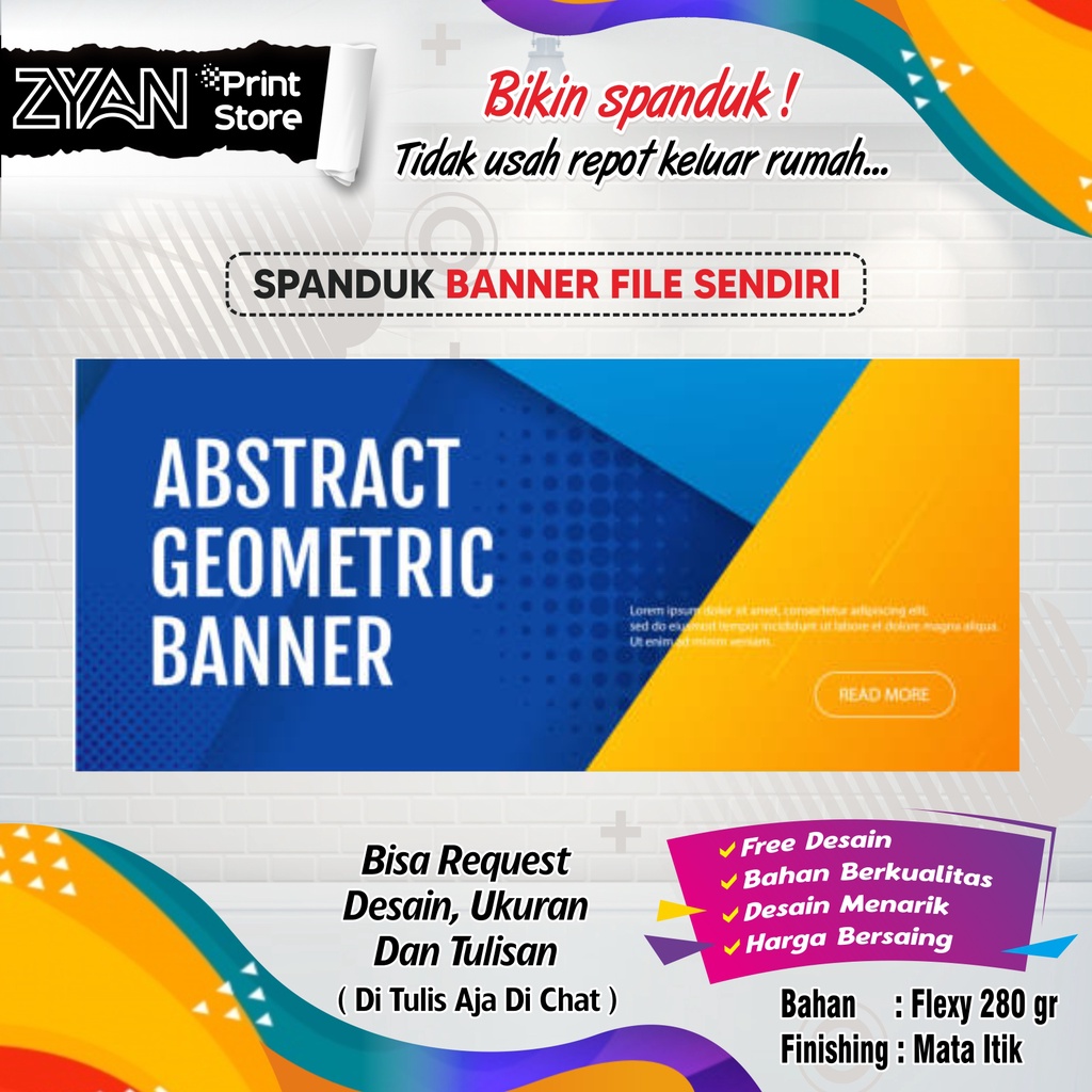 Jual SPANDUK BANNER CUSTOM FILE SENDIRI | Shopee Indonesia