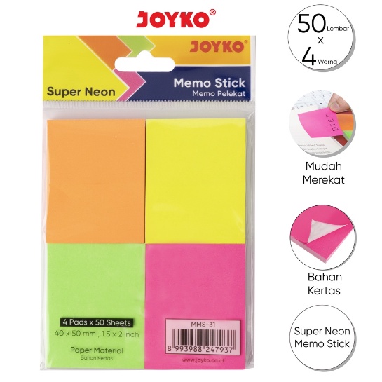 Jual Stick Notes /Memo Stick JOYKO MMS-1 | Shopee Indonesia