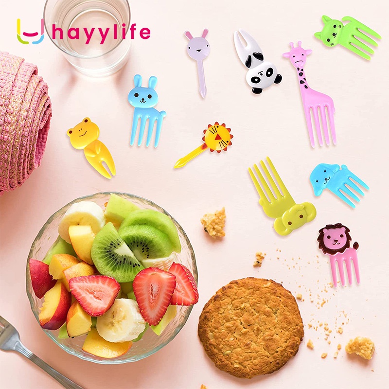 Jual HAYYLIFE 1 Set isi 10pcs Garpu Buah / Dessert / Kue / Snack Mini ...
