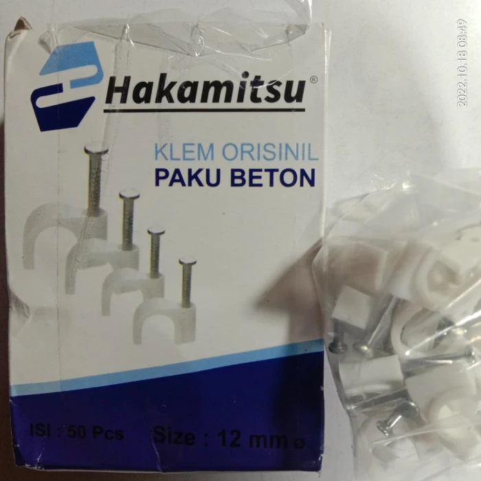 Jual Klem Paku Beton 12mm (isi 50 pcs) Klem ORISINIL PAKU BETON ...