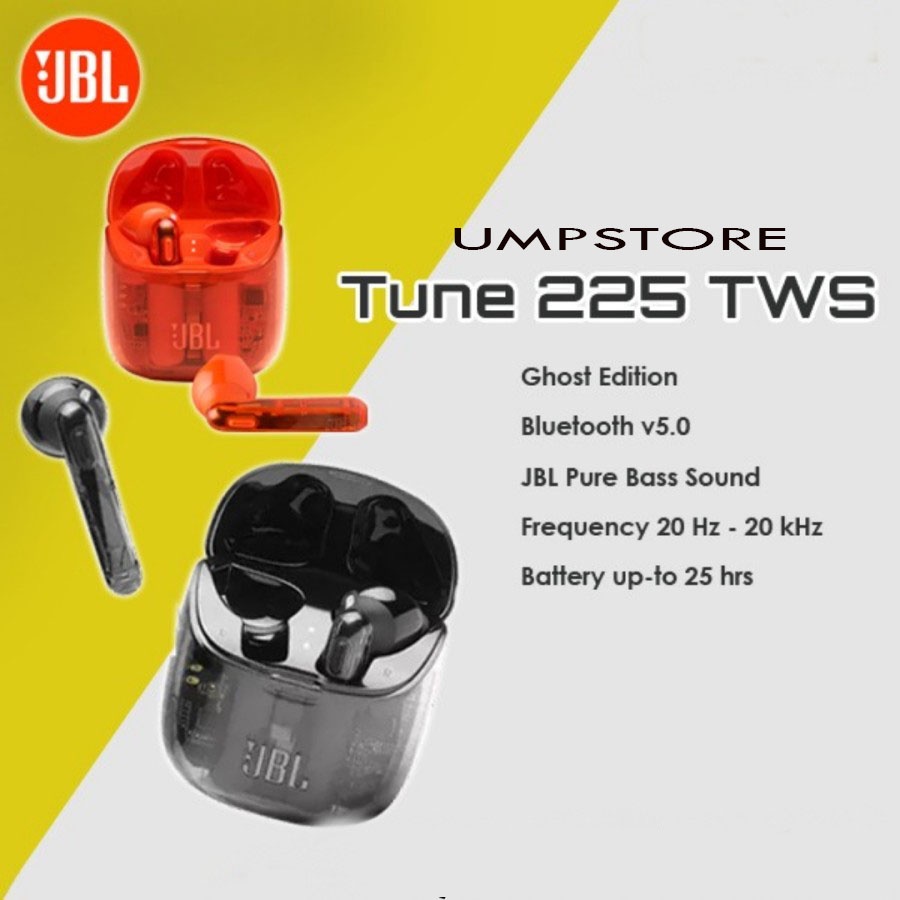 Jual Jbl Tune 225 TWS True Wireless Earbud Ghost Colour Edition ...