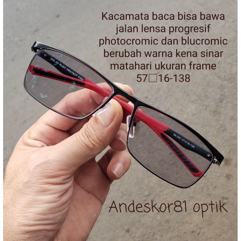 Jual KACAMATA BACA/PLUS LENSA PROGRESIF PHOTOCROMIC MO555 | Shopee ...