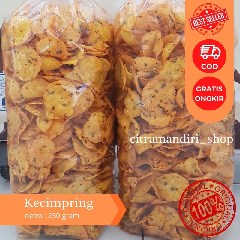 Jual GEMBLONG / KECIMPRING / COMRING TIPIS SNACK KHAS KUNINGAN | Shopee ...
