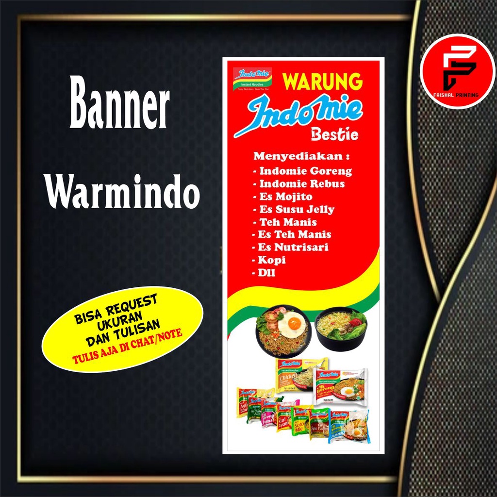 Jual Banner Warmindo / Banner Jajanan Mie / Spanduk Warmindo Ukuran 60 ...