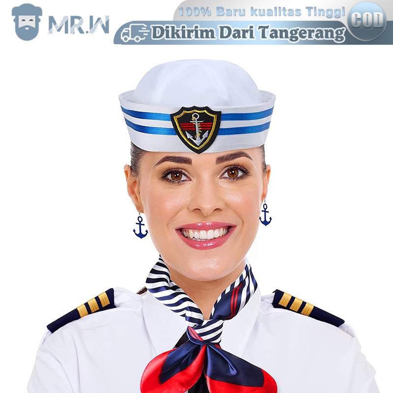 Jual Topi Pelaut Marinir/Topi Kapten/Topi Sailor/Sailor Hat Topi Kostum ...