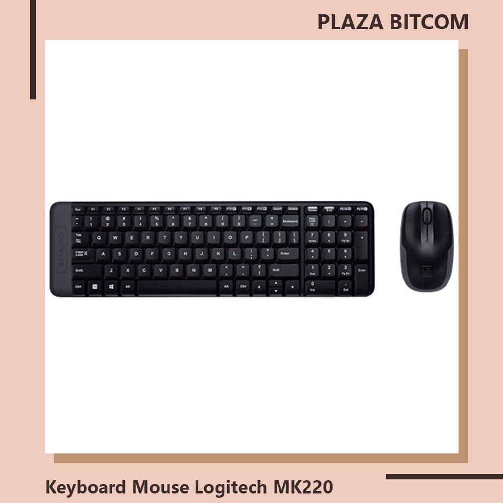 Jual Keyboard + Mouse Wireless Logitech MK220 | BITCOM PLAZA | Shopee ...